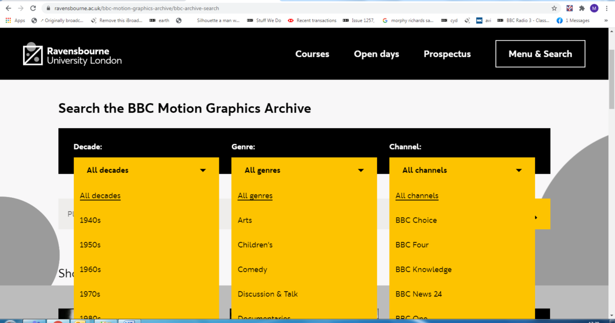 Focal Awards 2021 Nomination: BBC Motion Graphics Archive